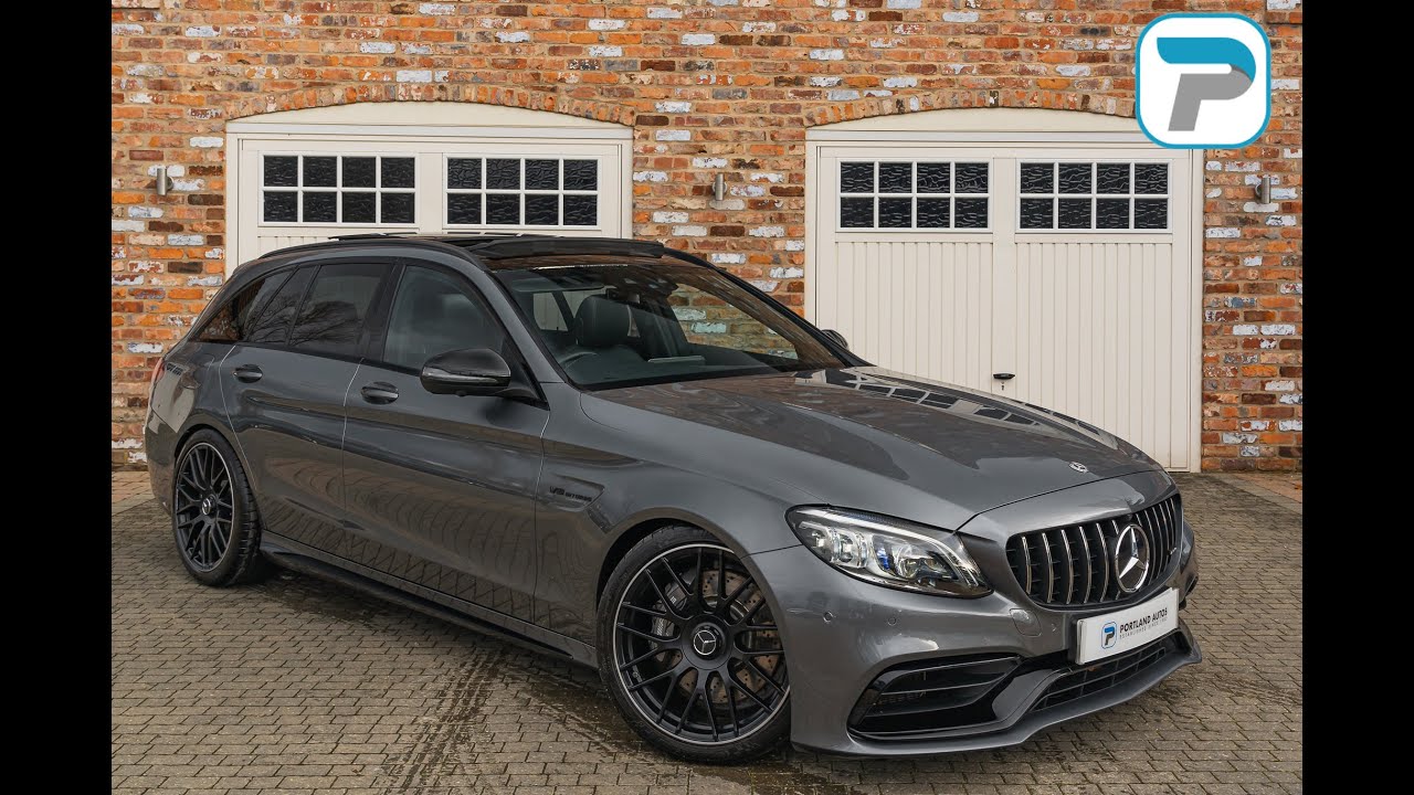 2019/19 MERCEDES-BENZ C63 AMG PREMIUM PLUS ESTATE IN SELENITE GREY WITH ...