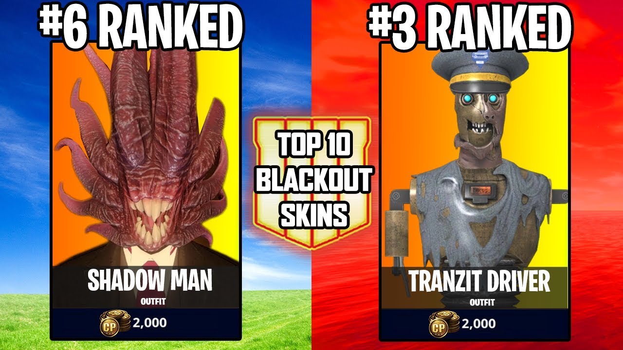 RANKING TOP 10 ZOMBIES SKINS FOR BLACKOUT BATTLE ROYALE! (Call of Duty ...