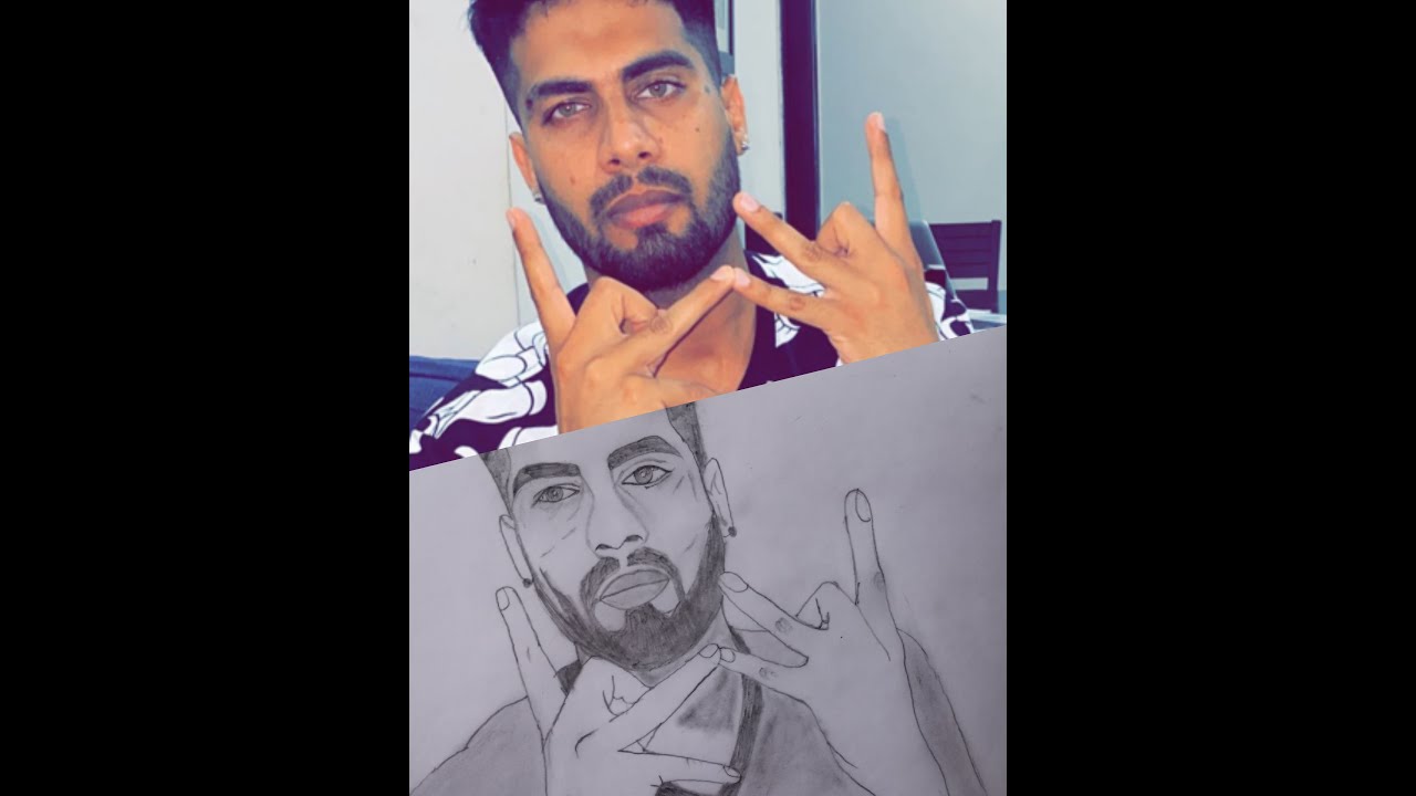 Make punjabi singer Singga's sketch / easy drawing - YouTube