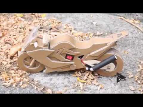 Moto construida con cartón - YouTube