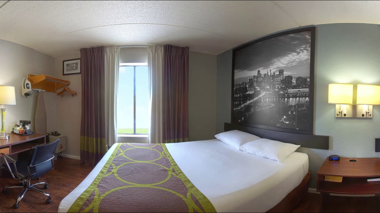 Super 8 Redesigned Hotel Guest Room – Double 360 Interactive - YouTube