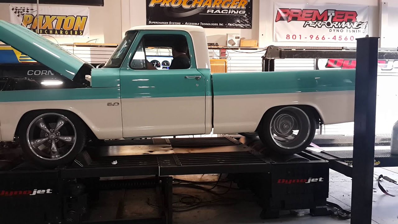 1967 f100 Coyote swap dyno - YouTube