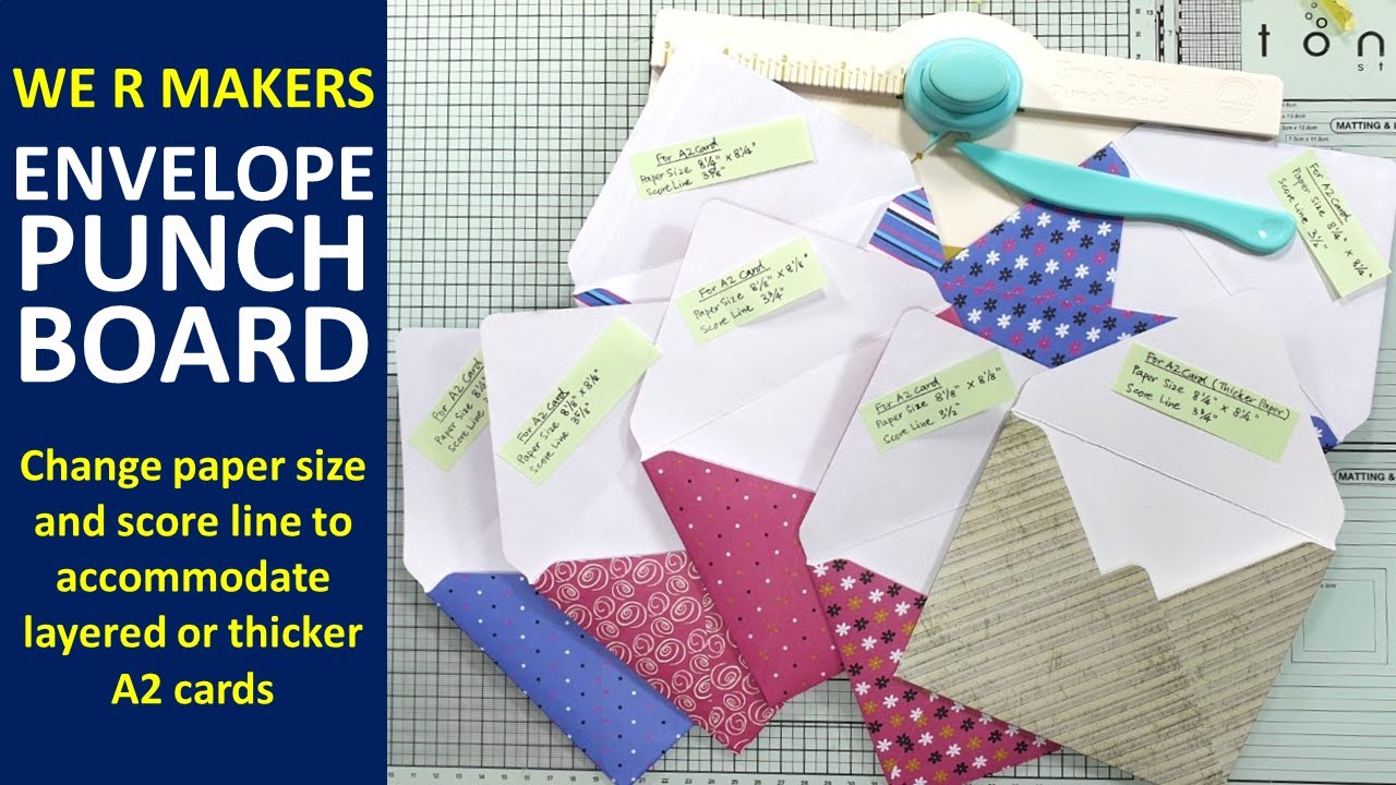 How to use We R Makers Envelope Punch Board for Custom envelopes for ...
