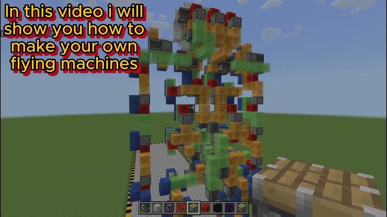 Flying machine tutorial #gaming #minecraft #edm #tutorial - YouTube