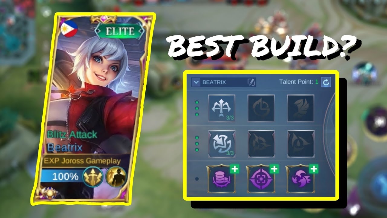 BEST BUILD AND EMBLEM FOR BEATRIX | TRUE DAMAGE BEATRIX - YouTube