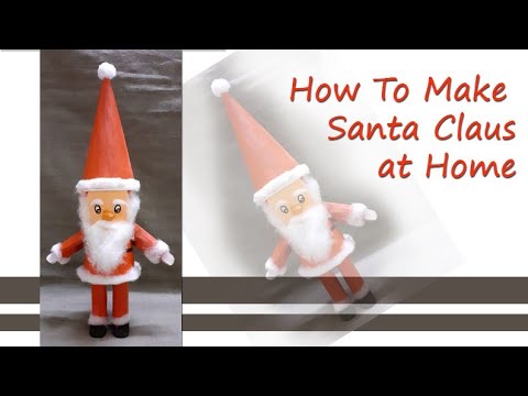 How to make Santa Claus at home/Christmas Decorations/DIY Santa claus ...