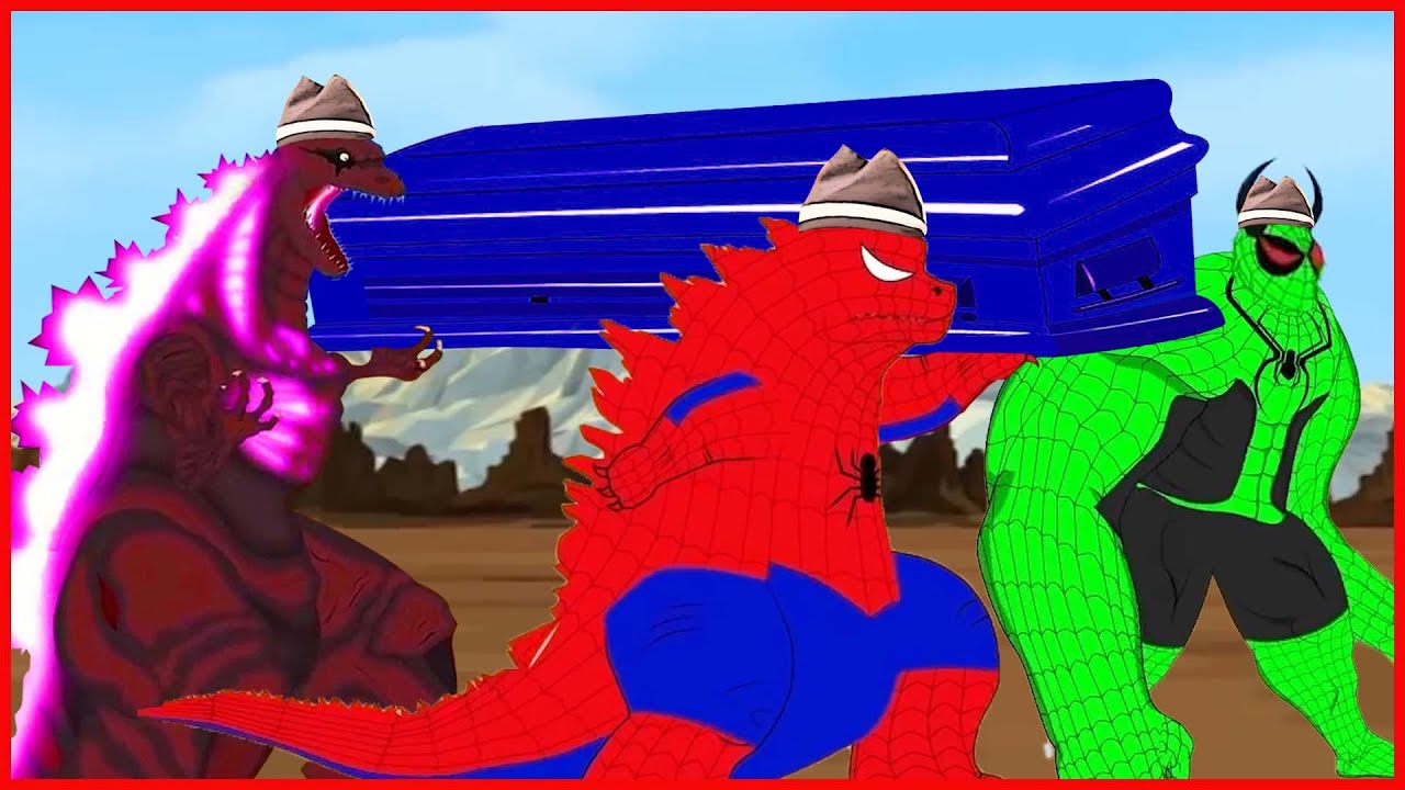 Baby Spider Godzilla & Giant Spider Man Green & Shin Godzilla - Coffin ...