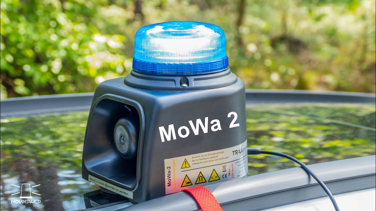 Mobile Warnanlage MoWa 2 mit KBA Zulassung - YouTube