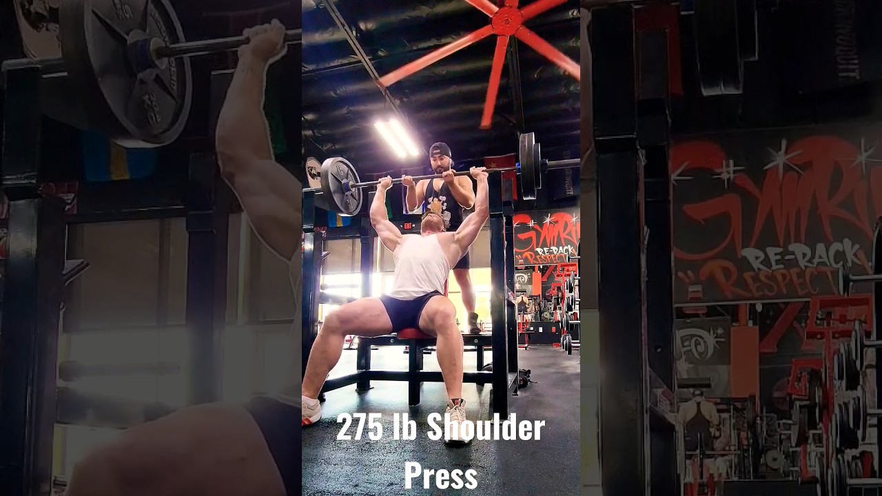 275 lb shoulder press #bodybuilder #fitness #gym #fit - YouTube