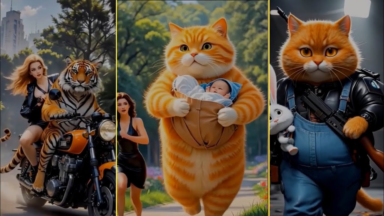 Cute Cat Animation 😽 || Ai 3D Animation || Funny cat Story || Cartoon ...