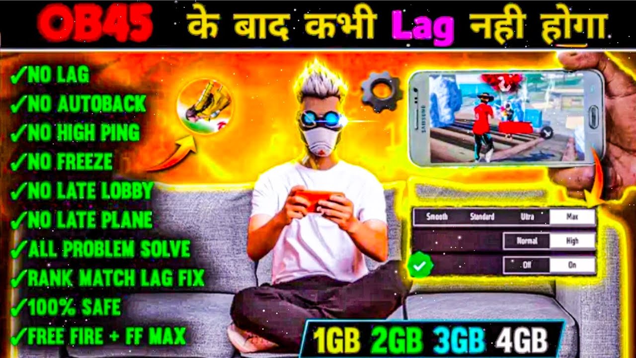 Free Fire🔥 "Lag Problem" Fixed👿 || Lag solution for 2GB, 3GB, 4GB ...