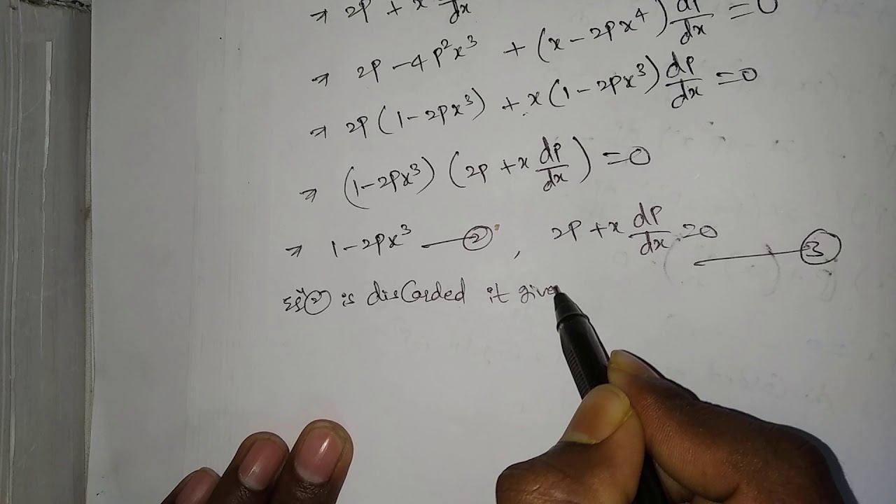 Differential Equations (Equations Solvable for Y) Problem part 5 - YouTube