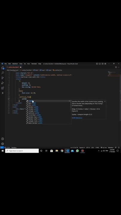 How to make Vertical Lines with HTML and CSS. - YouTube