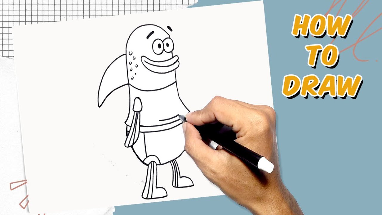 How to Draw bob fish on spongebob Squarepants - YouTube