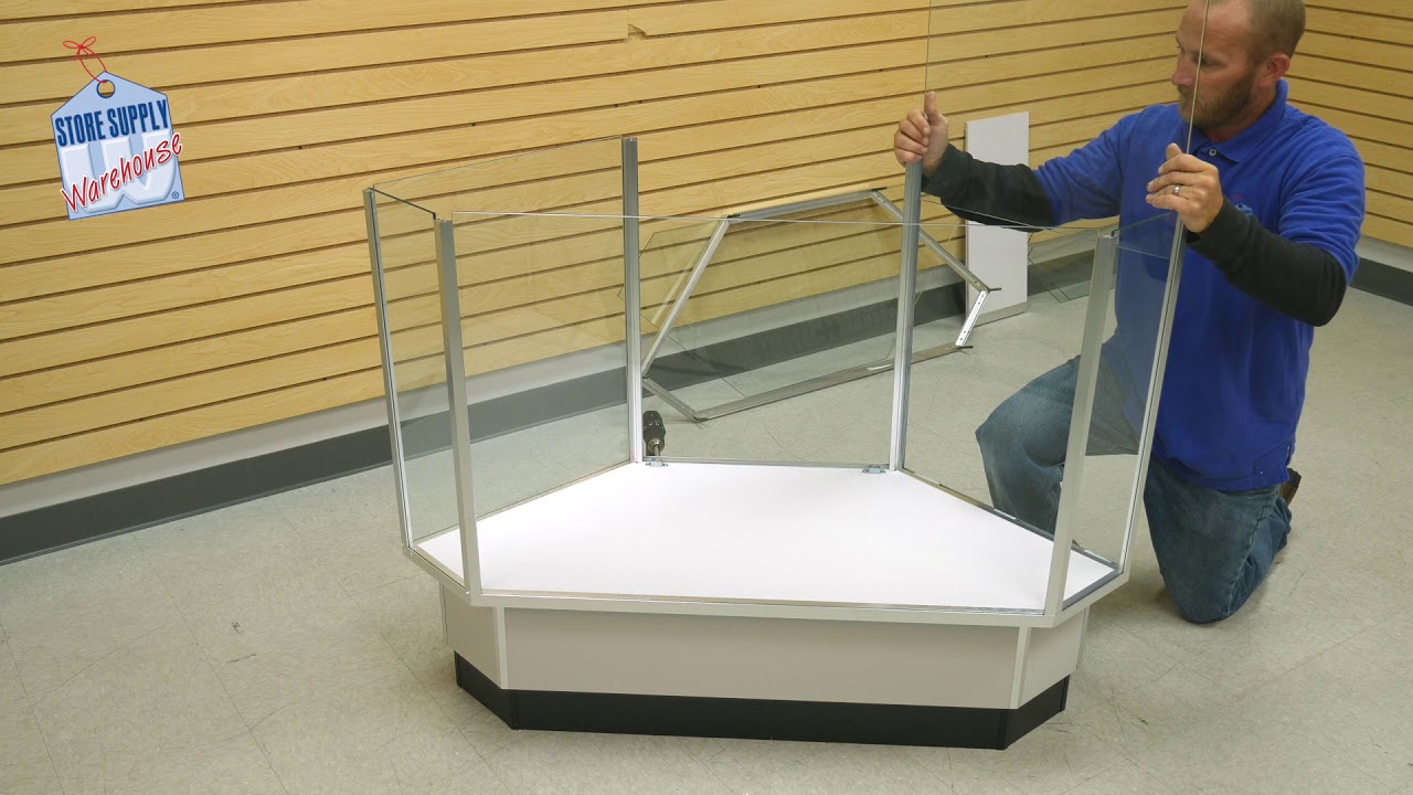 Glass Display Cases - How To Install A Rear Access Corner Filler - YouTube