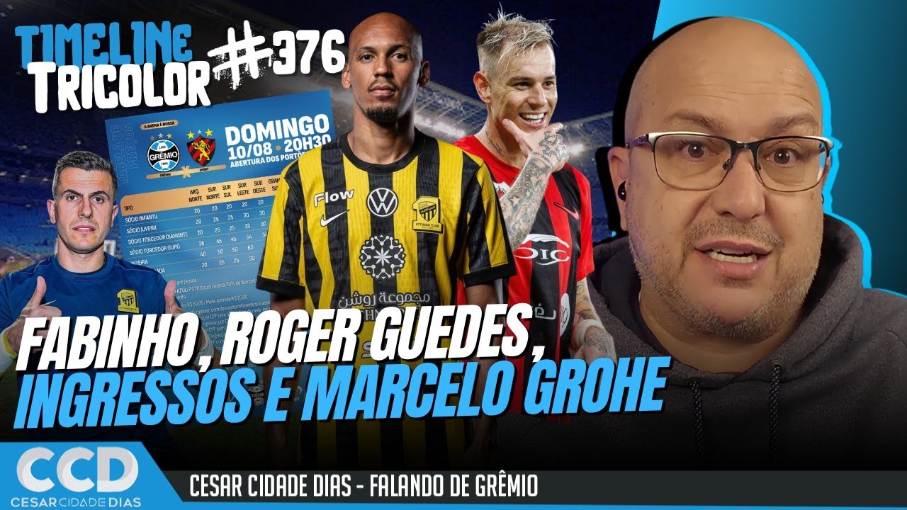 TimeLine Tricolor #376: Roger Guedes, Fabinho no Grêmio? Ingressos e ...
