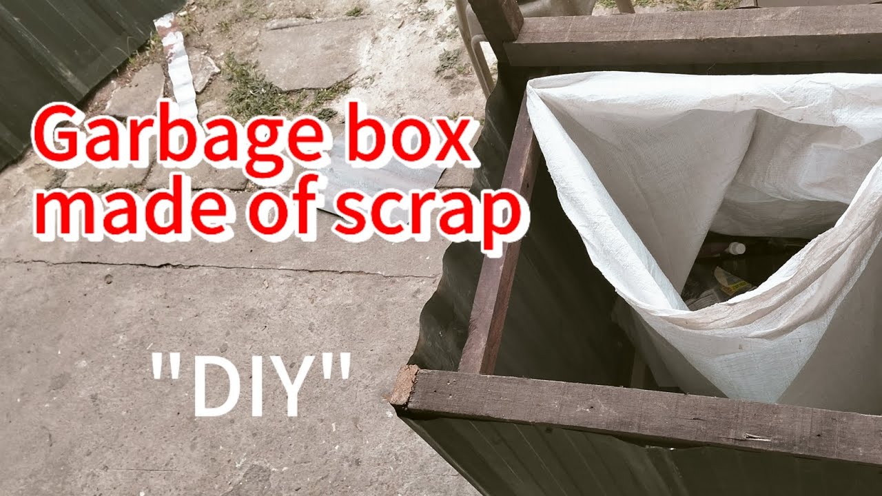 DIY garbage box made of scrap, #diy #woodworking #scrap #viralshort # ...
