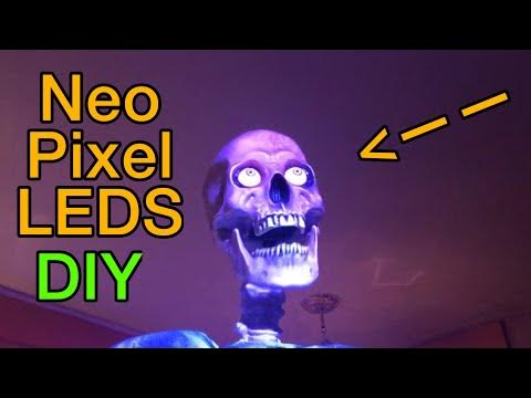 Adding neo pixel leds to grim (how to use neo pixel ((addressable )) leds with servo dmx ) - YouTube