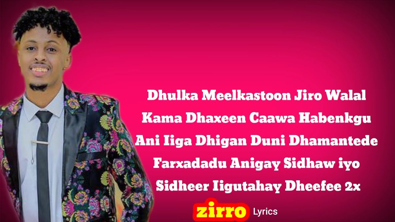SAALAX SANAAG | DHULKA MEELKASTOON JIRO | MUSIC LYRICS 2023 - YouTube