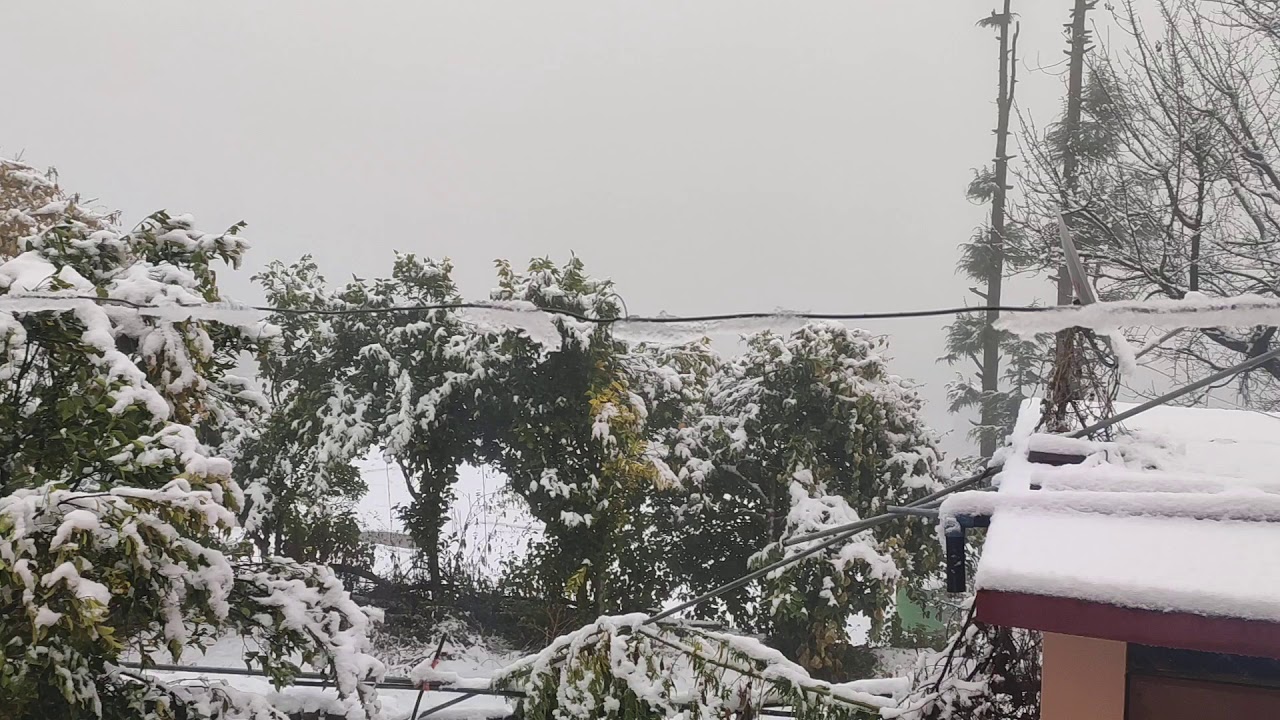 Snowfall pauri garhwal - YouTube