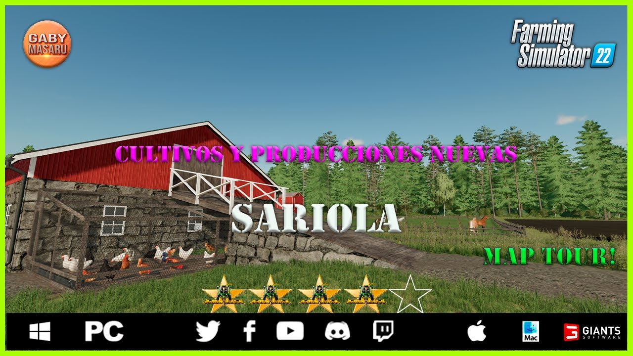 FS22 👩‍🌾 SARIOLA 👩‍🌾 Nuevos mapas. PC/MAC en español - YouTube
