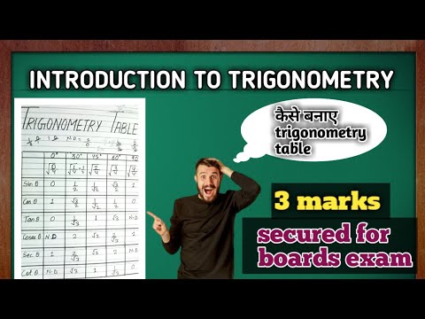 TRIGONOMETRY TABLE OF SOME ANGLES Class 10 learn tricks | EXPLAIN WITH ...