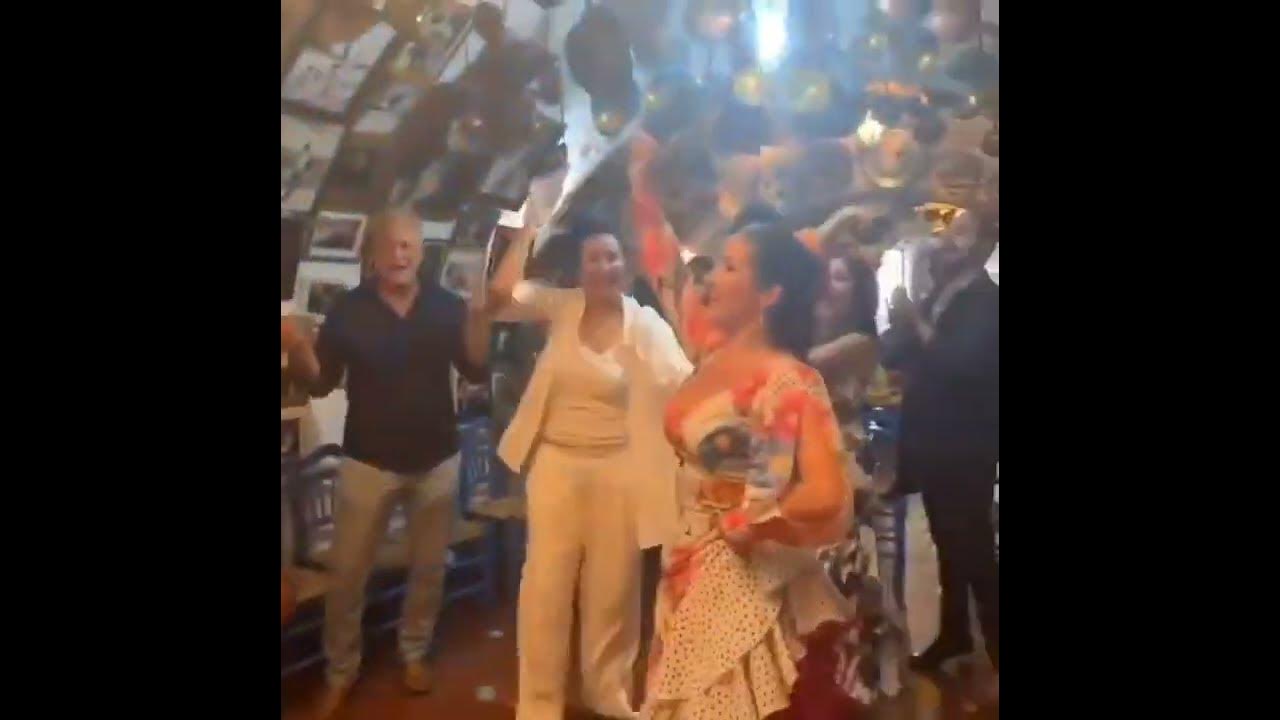 رقص شام الذهبي وزوجها رقص اسباني في احدث ظهور في فديو😱🔥ابنة اصالة نصري ...