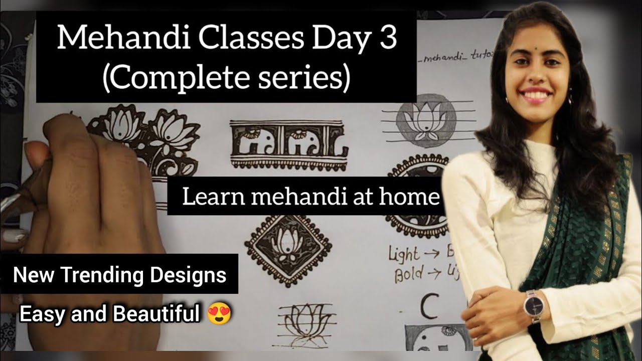 Mehandi Class DAY 3 | Learn Mehandi in 10 Days Challenge😍 | Tanisha Mehandi Tutorial - YouTube