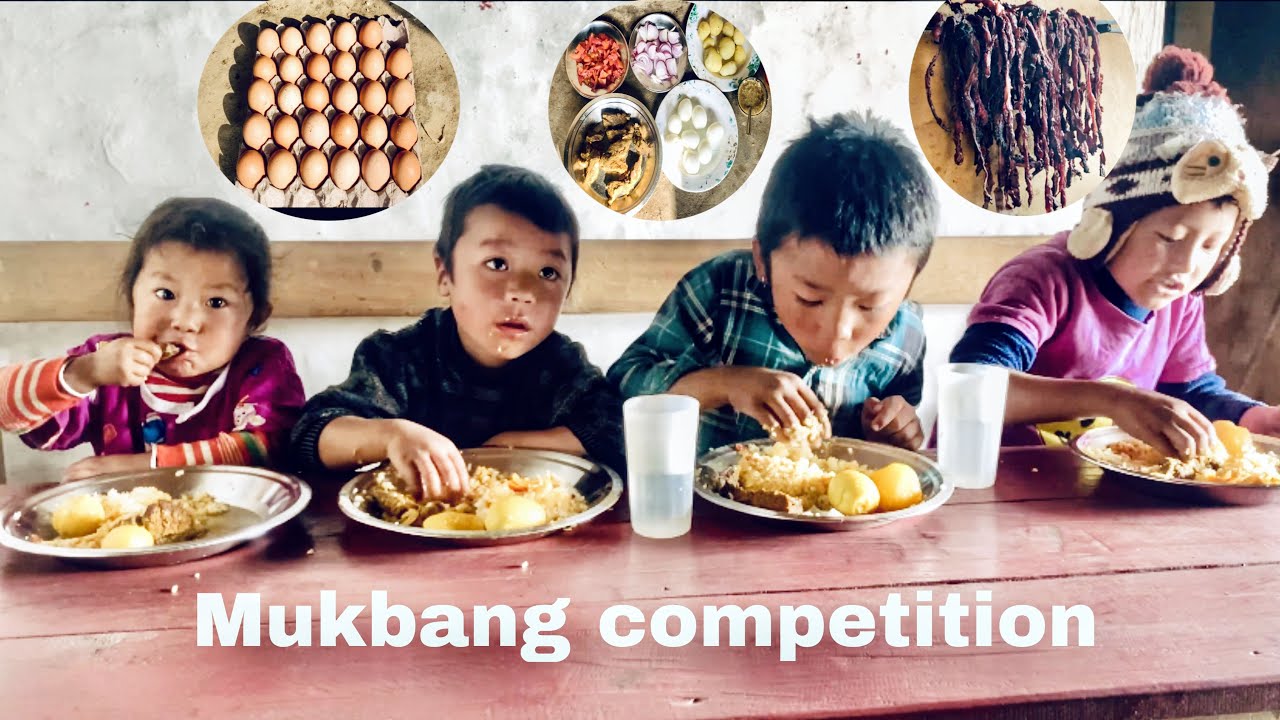 Mukbang competition who is winner ll beef with eggs - YouTube