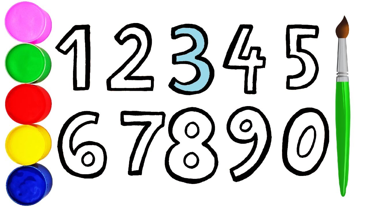 Nummer Lernen Zeichnen und Malen für Kinder Einfach - YouTube