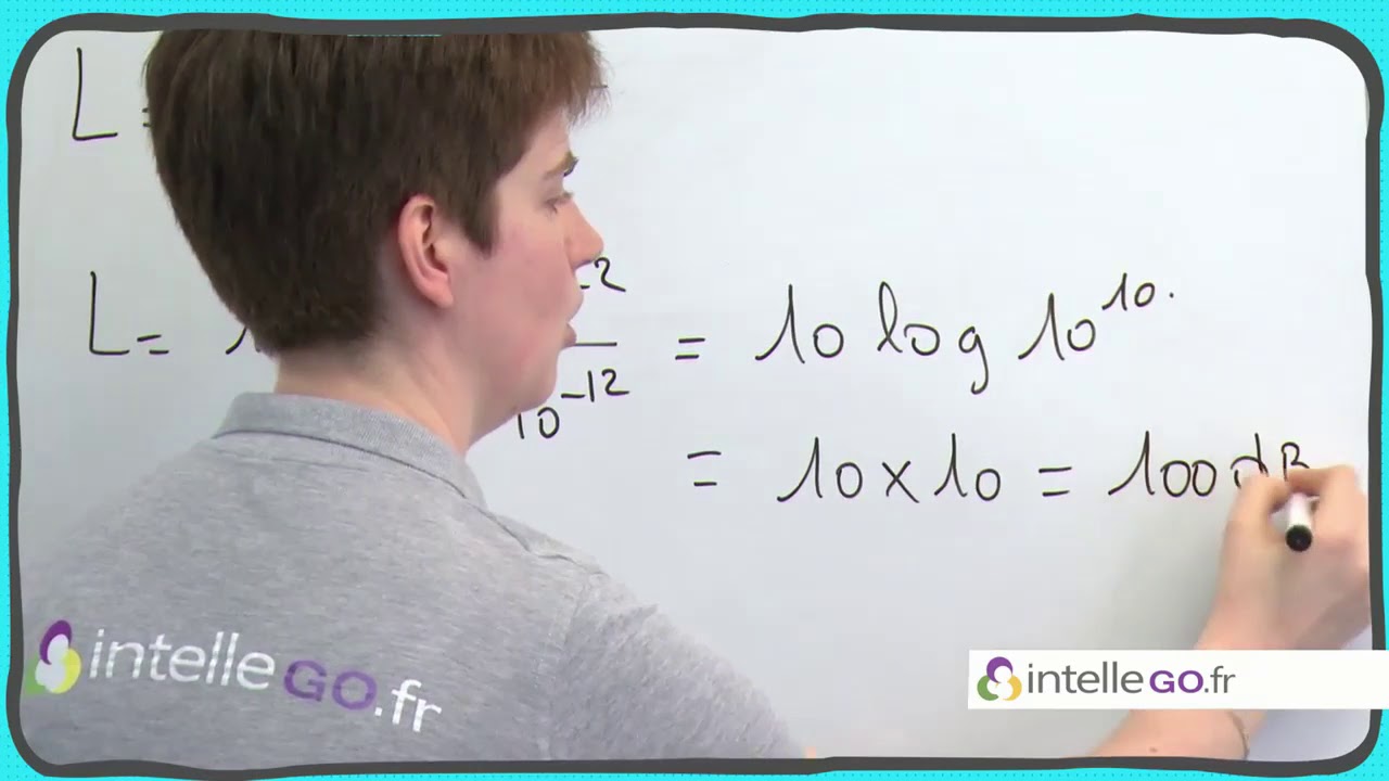 Calculs d'intensité et niveau sonore - YouTube