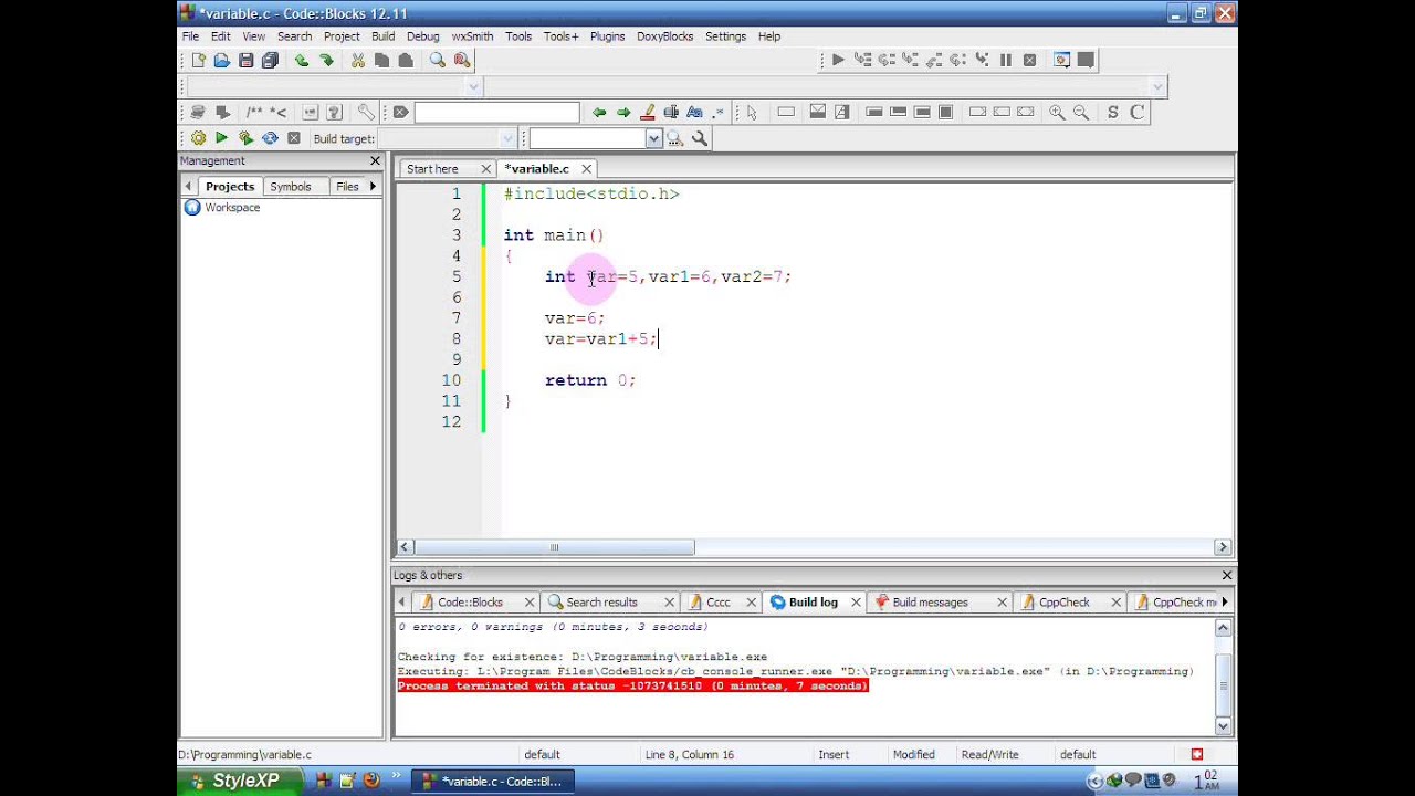 Bangla C Programming Tutorial 02 Variable Youtube