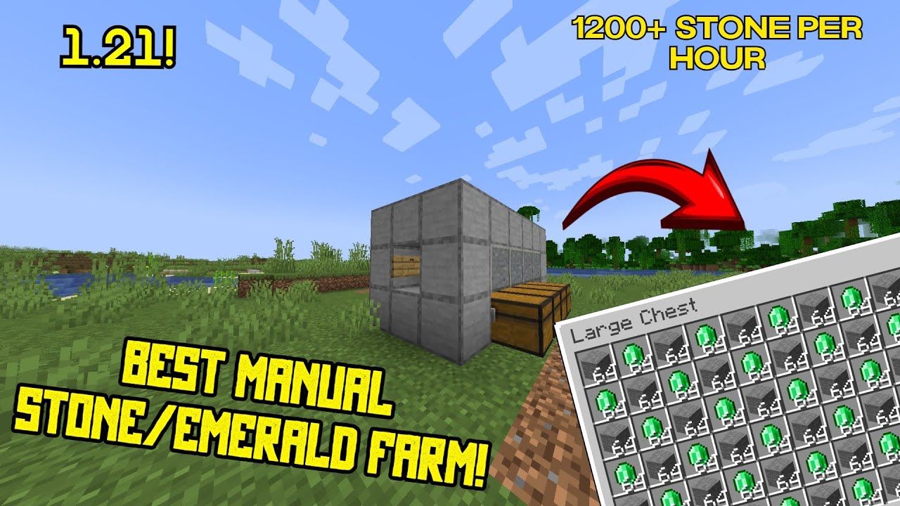 Make The Easiest Stone/Emerald Farm In 1.21! || Minecraft - YouTube