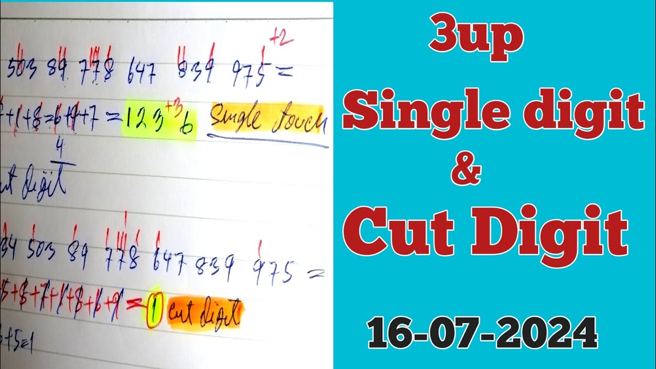 Thai Lottery 3up Single Digit And Cut Digit Calculation | winning ...