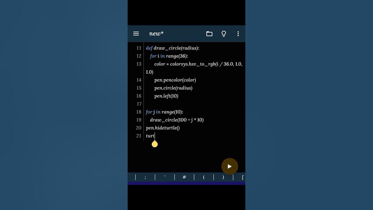 Amazing Circular Design Animation Using Python Turtle Program Shortvideo Python Pythonscript