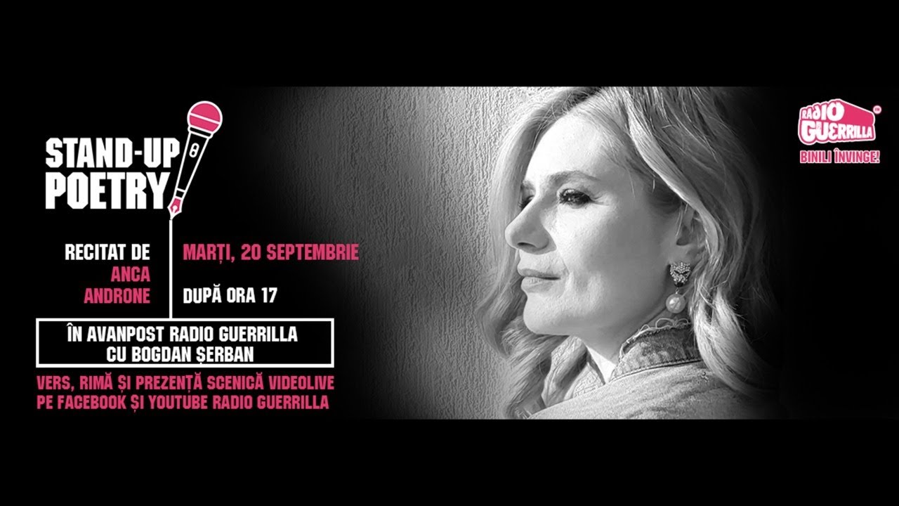Stand-Up Poetry cu actrița ANCA ANDRONE @ Avanpost Radio Guerrilla ...
