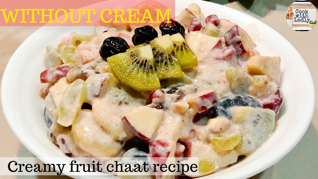 WITHOUT CREAM BUT CREAMY FRUIT CHAAT recipe Quick & Super easy 😎🔥 Must ...