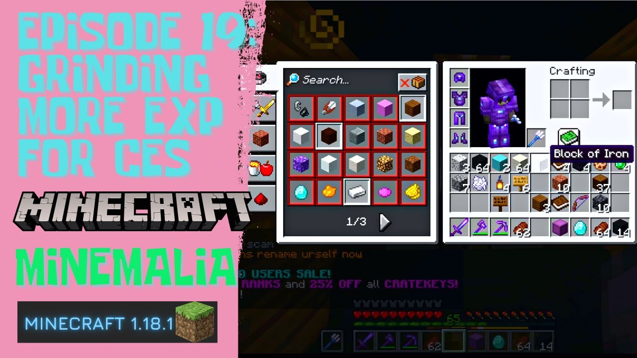 Minemalia Episode 19 - Grinding More Exp for Ces | Beginner's Tutorial ...