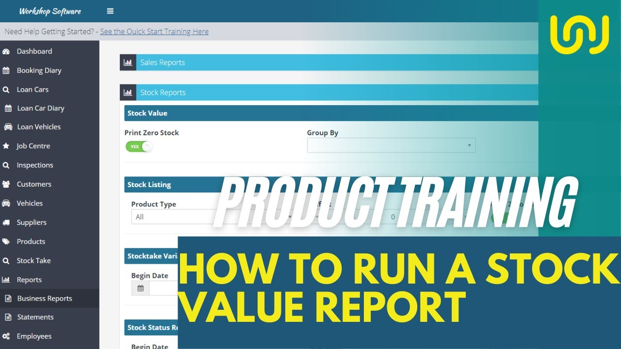 How to run a stock value report - YouTube
