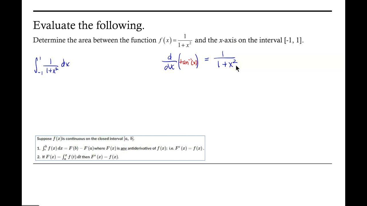 Fundamental Theorem of Calculus: Area Under a Curve - YouTube