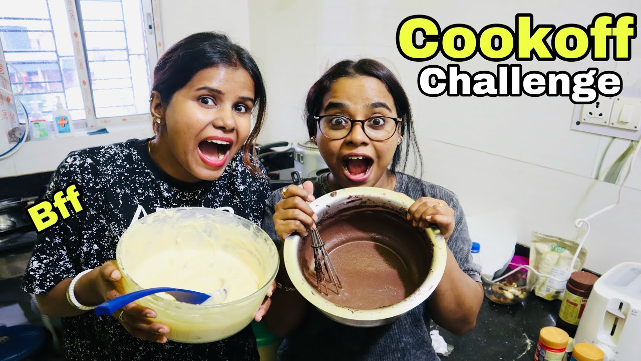 Funniest BAKE OFF challenge with BFF I Food challenge - YouTube