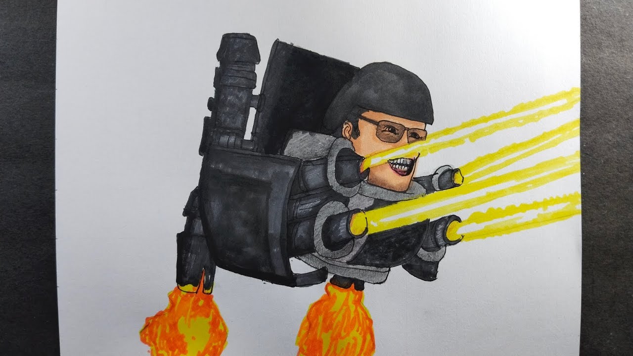 How to draw laser G-man Skibidi Toilet 70 - YouTube