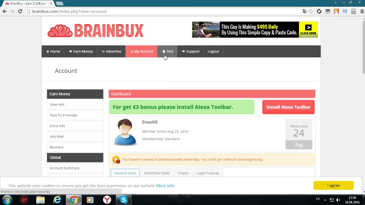 brainbux para kazanma sitesi gunluk 20 tl garanti - YouTube