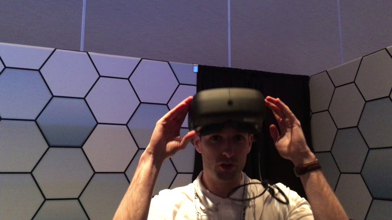 LG EZ VR Headset Flip-up Visor at GDC 2017 - YouTube