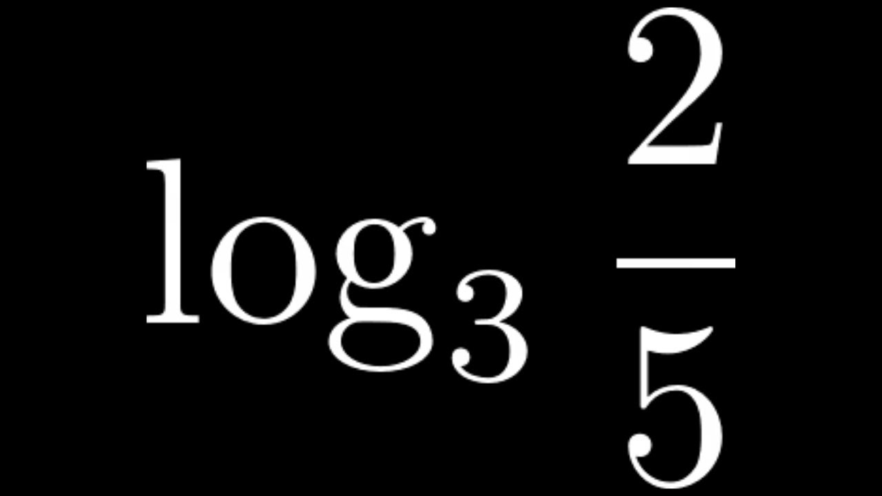 How To Expand The Logarithm Of A Fraction With Numbers Only YouTube