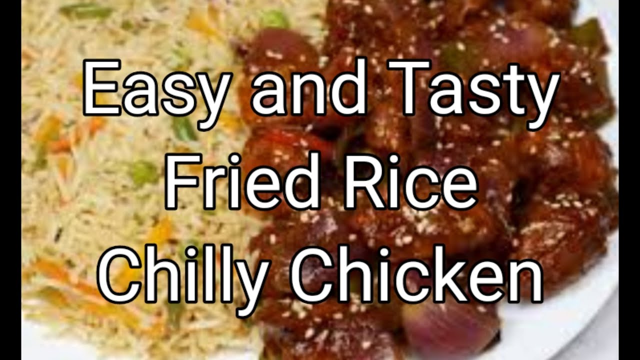Easy and tasty chilly chicken fried rice combo - YouTube
