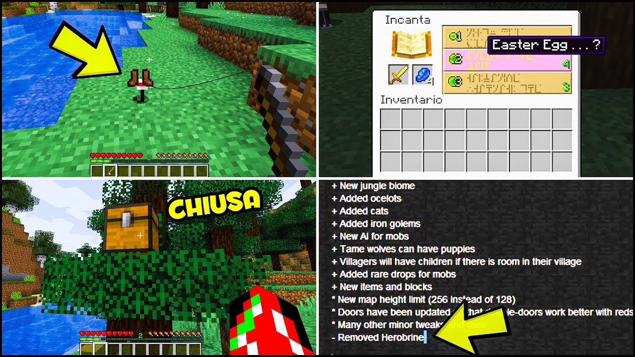 11 EASTER EGG SEGRETI NASCOSTI su MINECRAFT ITA - YouTube
