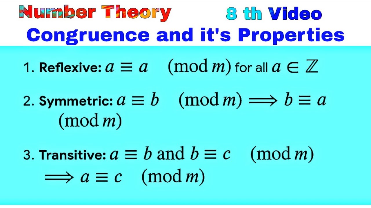 Congruence in Hindi | Most Important Properties & Examples | BSc Maths ...
