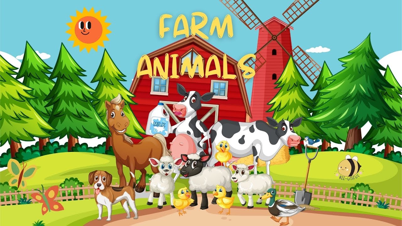 Fun on the Farm! Learn Farm Animal Names and Sounds | Kids Vocabulary ...