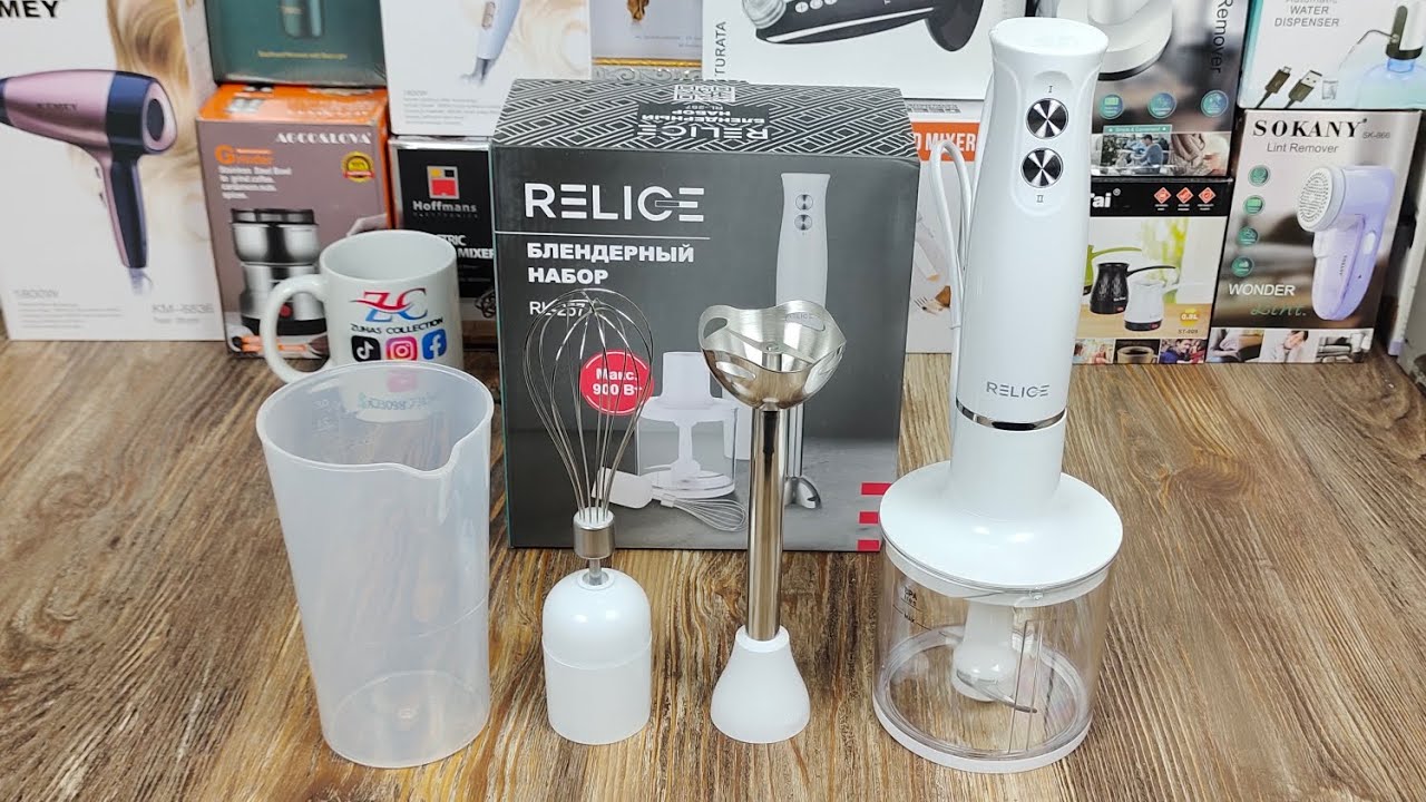 RELICE 4 in 1 hand blender set, complete set for your kitchen, meat and ...